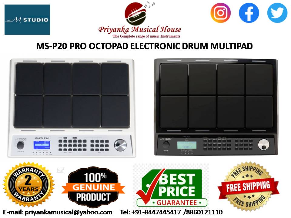 M-STUDIO MS-P20 PRO OCTOPAD ELECTRONIC DRUM MULTIPAD | Priyanka Musical